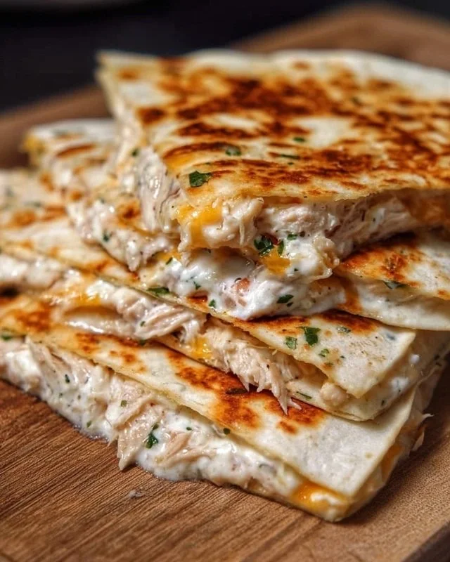 High-Protein Chicken Ranch Quesadilla